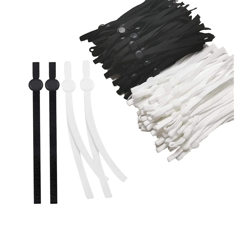 200 Pcs Sewing Elastic Band Cord with Adjustable Buckle Stretchy Mask ...