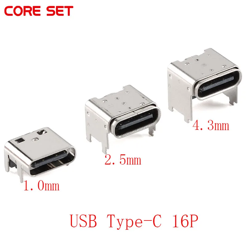 10Pcs-USB-Type-C-16P-Female-Seat-Horizontal-Patch-Pad-Height-1-0-2-5-4.jpg