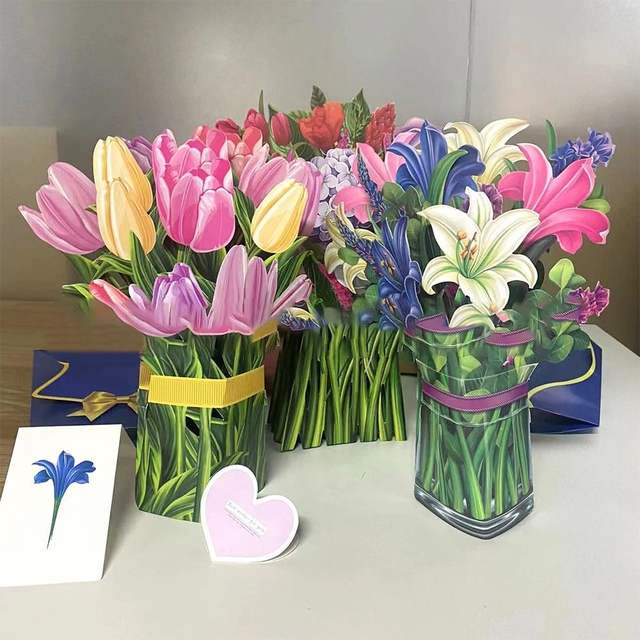 Pop Up Paper Flower Bouquet | asghedom.com