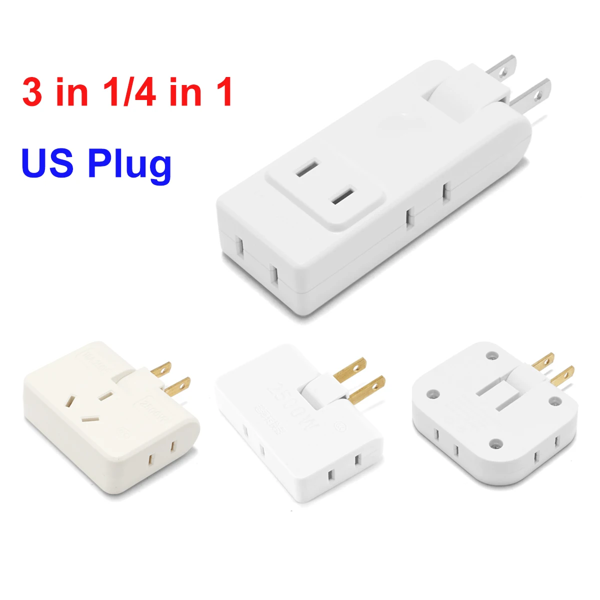 US-Plug-Aadapter-180-Degree-Rotation-Adjustable-Canada-Mexico-America ...