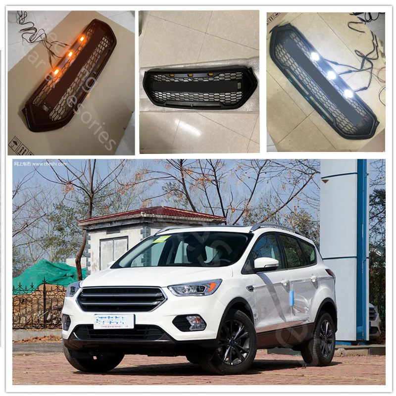 LED-Front-Grill-Honeycomb-Grille-For-Ford-Escape-Kuga-2017-2018-2019 ...