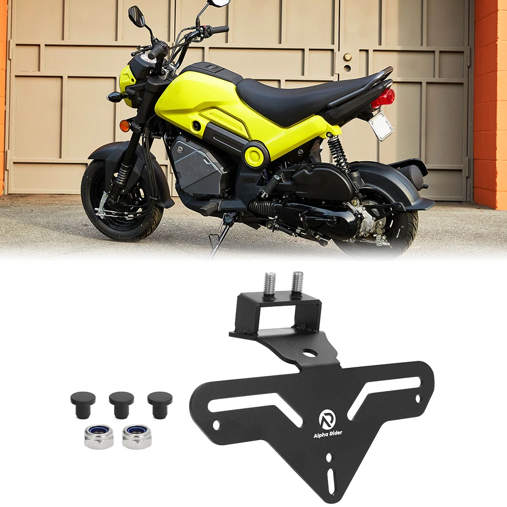 Motorcycle-License-Plate-Frame-For-Honda-Navi-2022-2024-Black-Aluminum ...