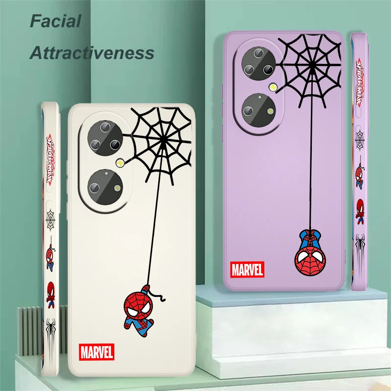 Marvel Spiderman Cartoon Art Case para Huawei P50 P40 P30 P20 Pro Lite ...