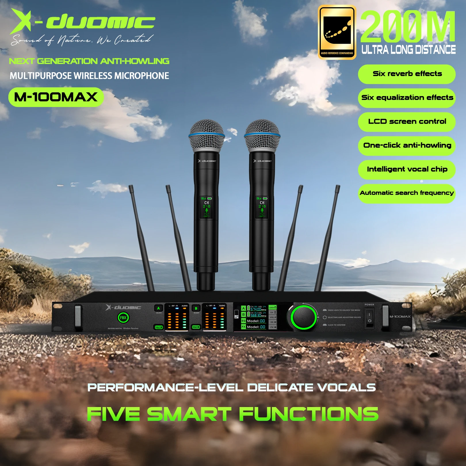 X-DUOMIC-professional-true-diversity-one-to-two-handheld-microphone ...