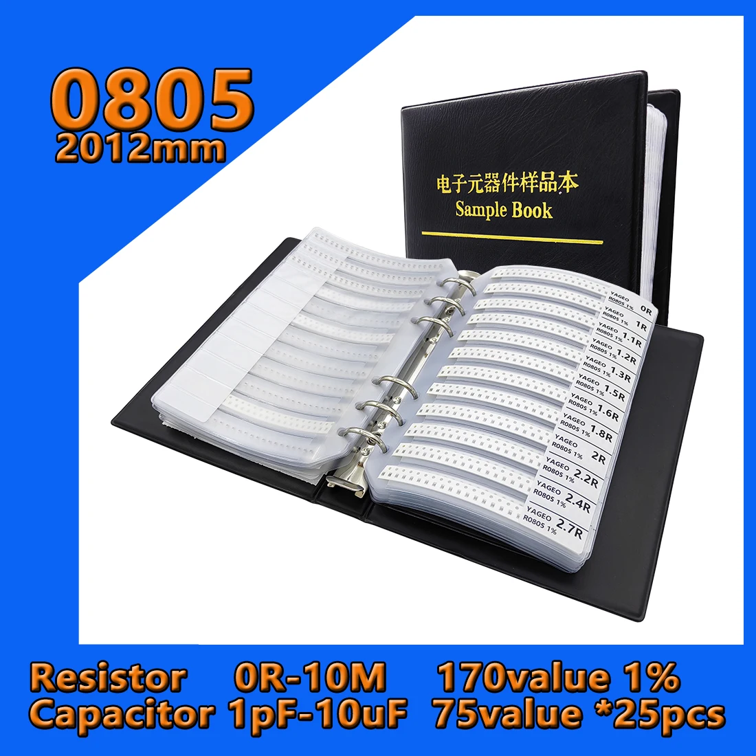 R-C-2in1-Smd-chip-Sample-Book-0805-2012mm-170values-50pcs-0R-10M-1-1pf ...