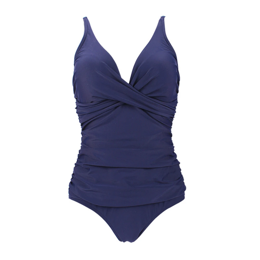 Tummy-Control-Swimsuits-Sexy-Women-Ruched-Monokini-Cross-Front ...