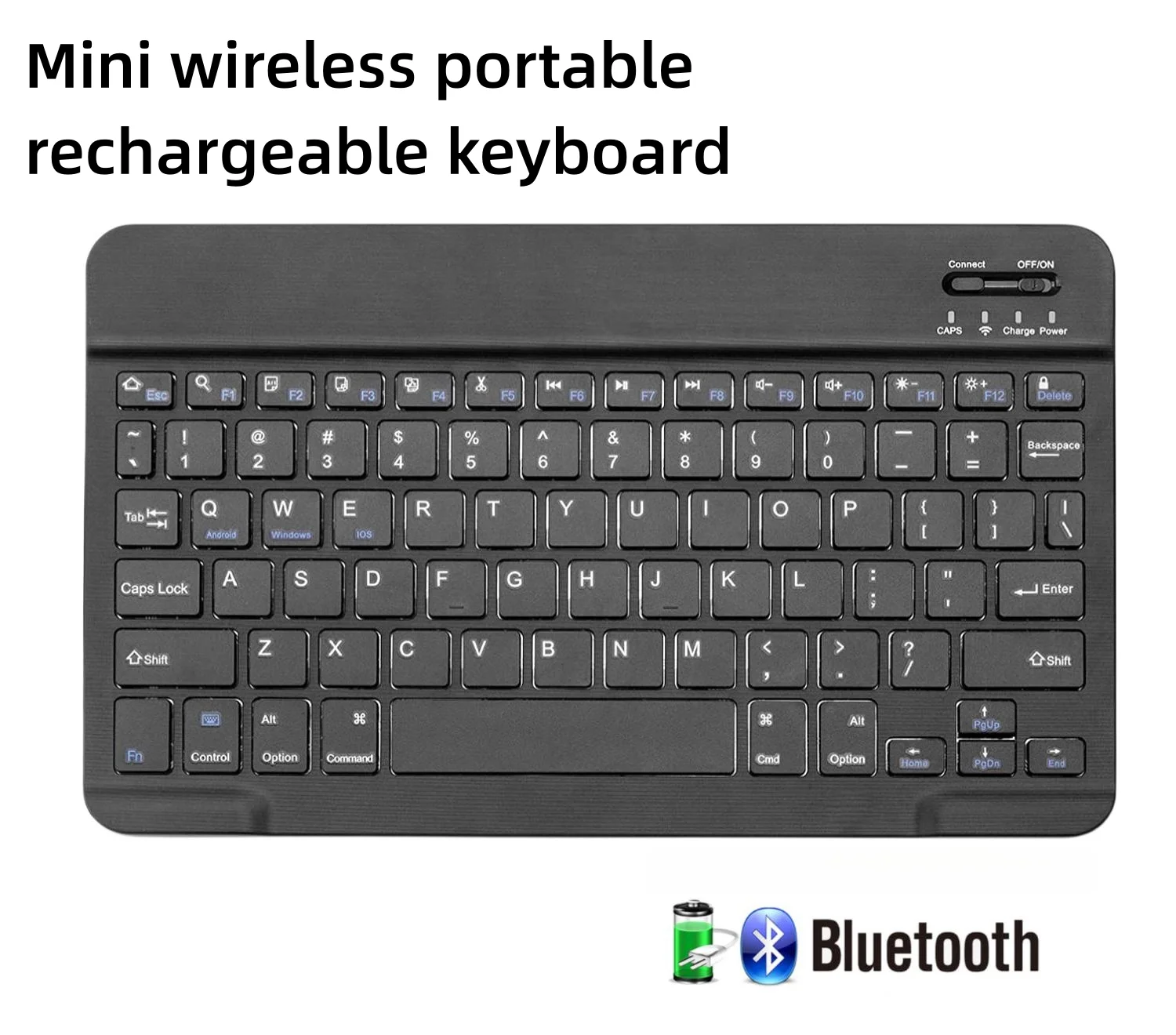 Mini-Portable-Bluetooth-Wireless-Keyboard-Rechargeable-78-Keys ...