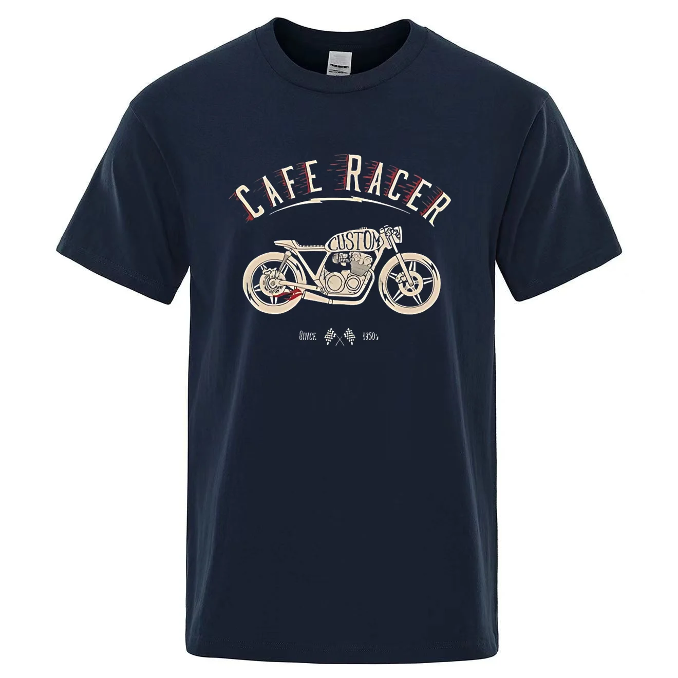 Camiseta-de-algod-n-puro-con-logotipo-de-motocicleta-CAFE-RACER-para ...