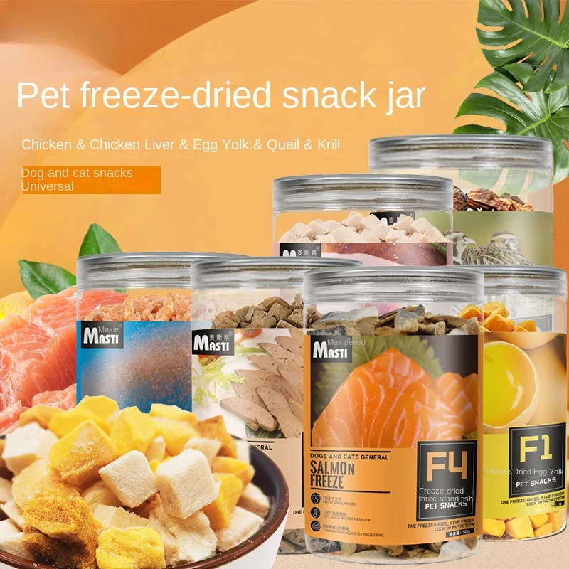 Cat-Snacks-Chicken-Pet-Freeze-dried-Snacks-Krill-Quail-Egg-Yolk-Dog ...