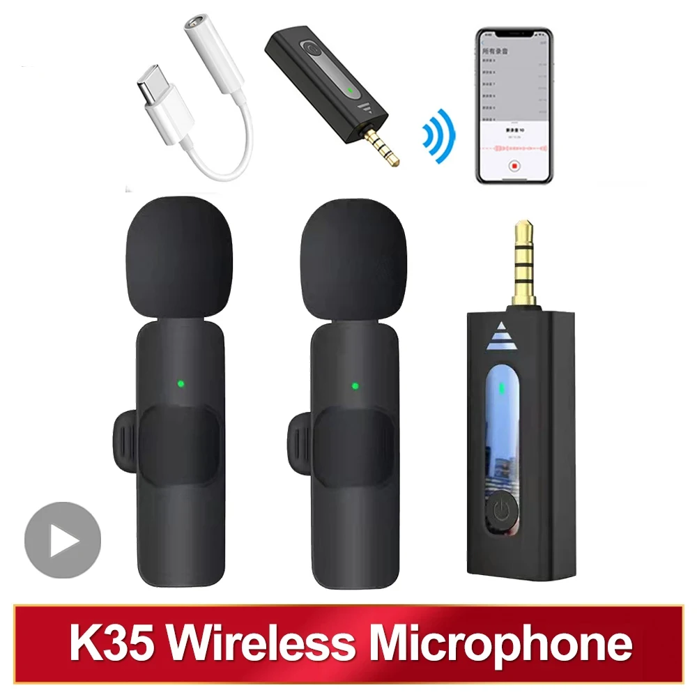 Draadloze-Lavalier-Knoopsgat-Revers-Microfoon-Bluetooth-Mini-Mic-Voor ...