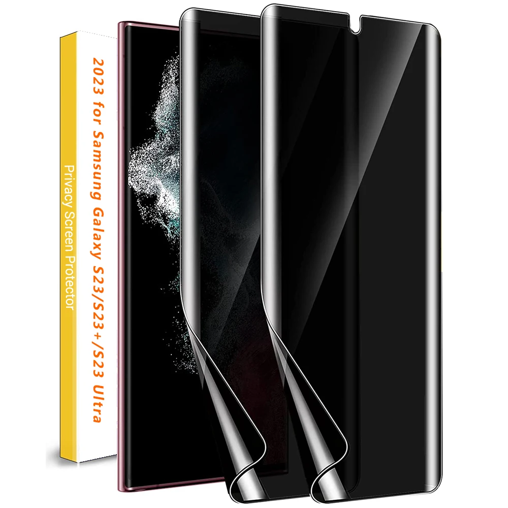 for-Samsung-Galaxy-S23-Ultra-S23-Privacy-Screen-Protector-Support ...
