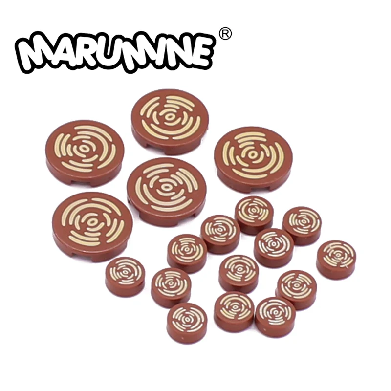 Marumine-MOC-Assembly-Tile-Round-With-Tree-Stump-Wood-Grain-Pattern ...