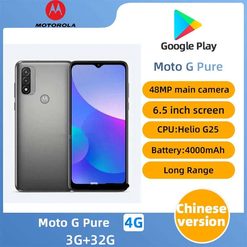 Motorola-Moto-G-Pure-XT2163-4g-SmartPhone-MTK-Helio-G25-6-5-inch-Screen ...
