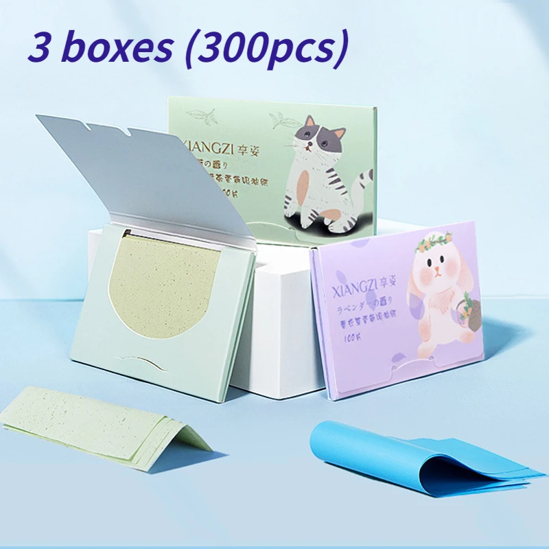 300pcs Protable Face Oil Blotting Paper Matting Face Wipes Facial ...