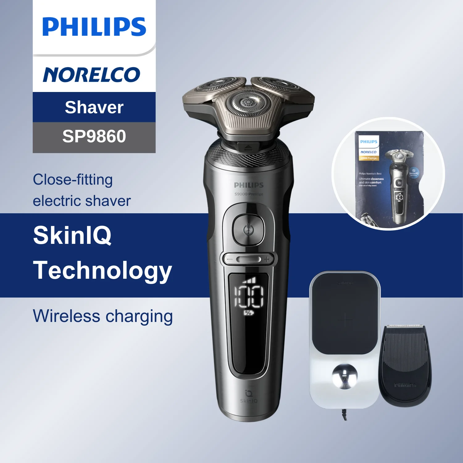 Philips-Norelco-Razor-9000-Prestige-SP9860-Wet-Dry-Qi-Wireless-Charging ...