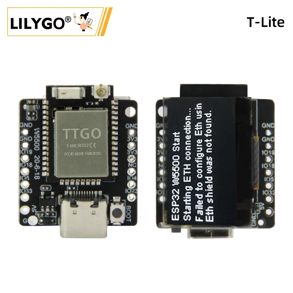 LILYGO-TTGO-T-Lite-W5500-ESP32-Master-Chip-SSD1306-0-96-inch-OLED-Type ...