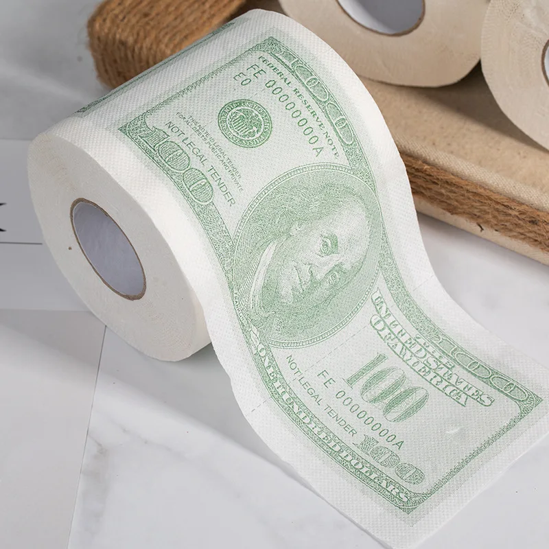 Money Printed Toilet Paper