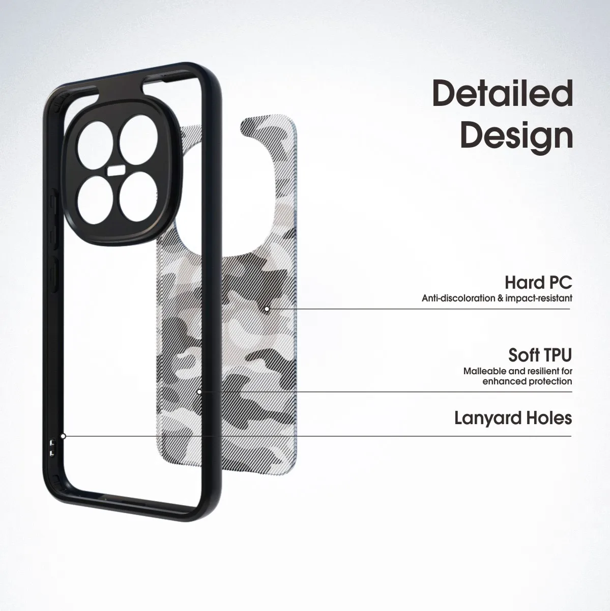 Ibmrs for Redmi Note 15/15 Pro/15 Pro+ Case Shockproof, Anti-Scratch ...