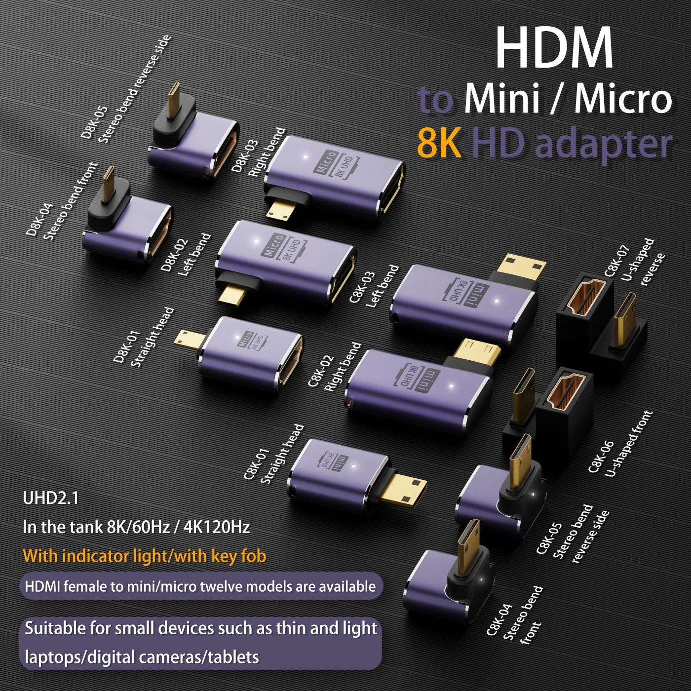 New-8K-HDTV-TO-MICRO-MINI-HDTV-adapter-Micro-to-HDTV-converter-8K-60HZ ...