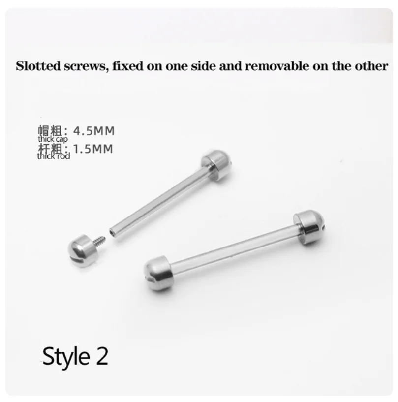 Watch Screw Tube Rod Spring Bar Gold Connecting Screw-In Watch Lug Stem ...