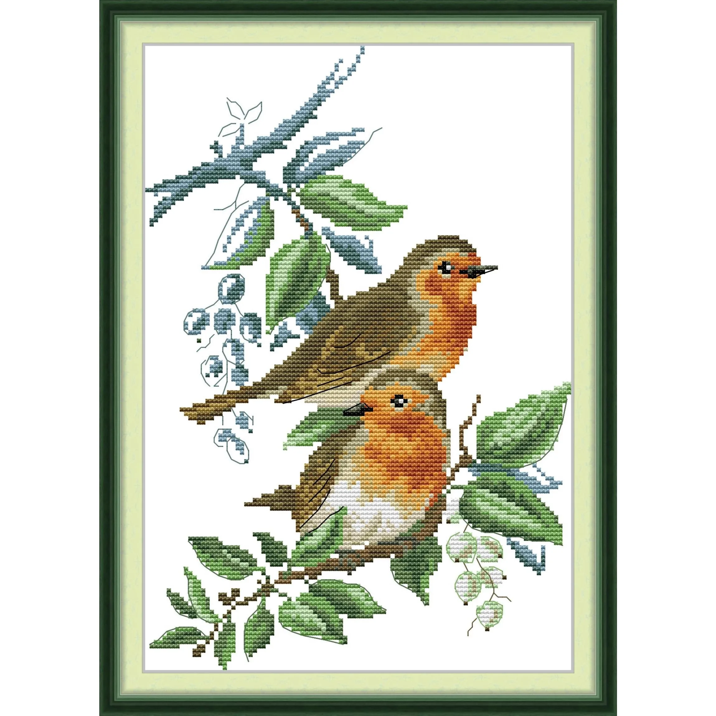 Soulgift News Pre-Printed Cross Stitch Kit, Stamped Aida Fabric with ...