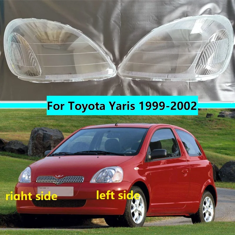 For-Toyota-Yaris-1999-2000-2001-2002-Front-Headlights-Shell-Transparent ...