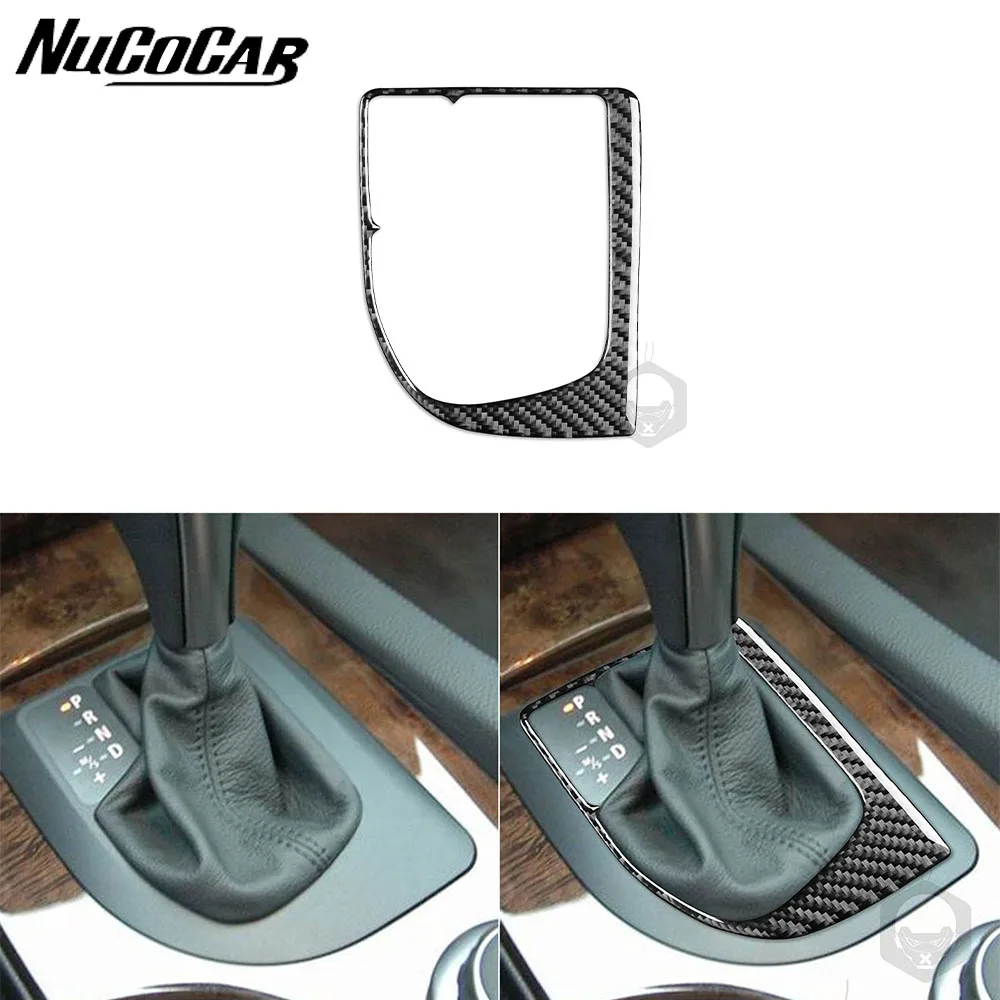 For-BMW-5-Series-E60-2004-2007-Real-Carbon-Fiber-Gear-Shift-Panel-Frame ...