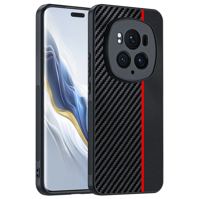 For-Honor-Magic-6-Pro-Rugger-Armor-Carbon-Fiber-Hard-Plastic-Case-Anti ...