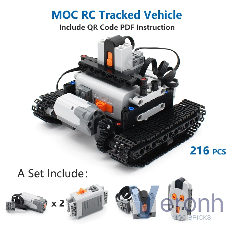 Rc Bricks Tracked | Model Bricks Toys | Building Blocks | Rc Tank - 216 ...