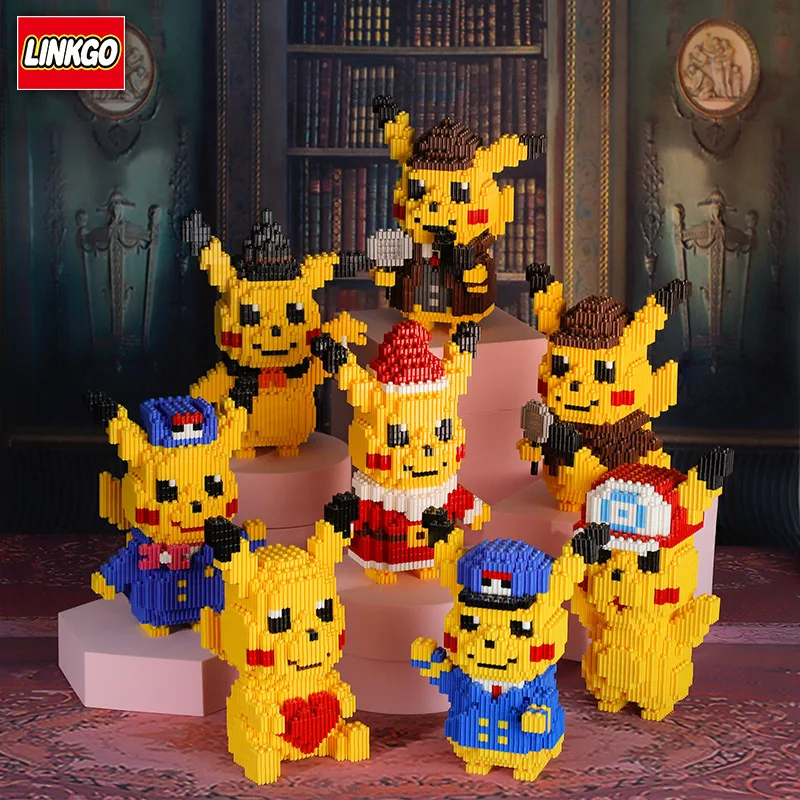 Pikachu Mini Building Blocks Kawaii Pokemon 3d Model Assembled ...