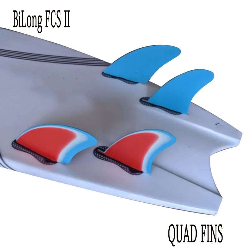 New Upright Keel Quad Fin Surfboard Fins 4pcs Set For Bilong Fcs Ii Box ...