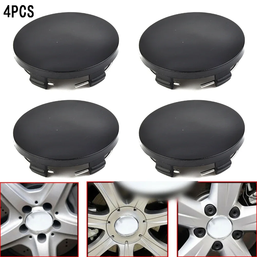 4pcs 56mm 60mm Car Wheel Hub Center Cap ABS Black / Silver Universal ...