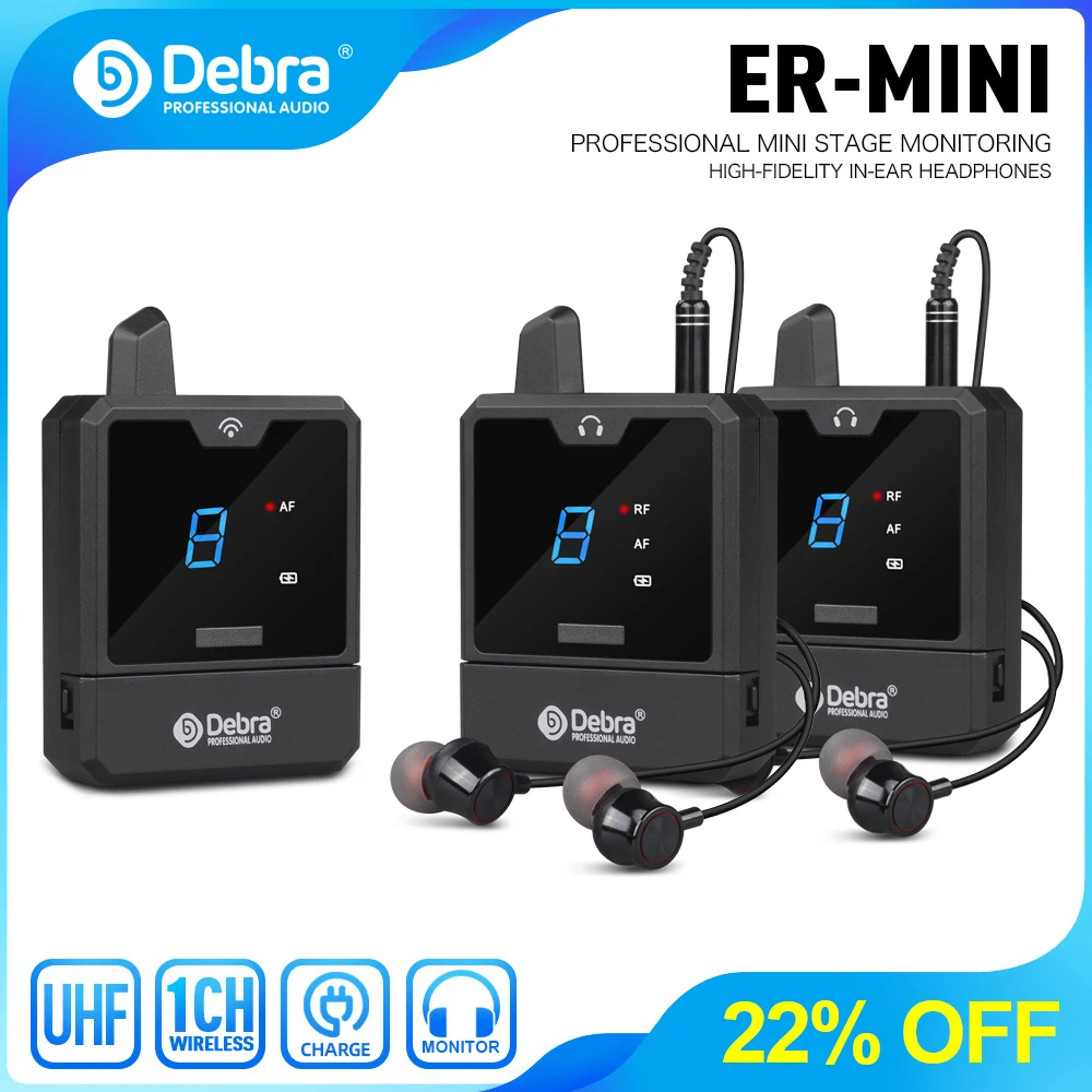 Debra-Audio-ER-mini-UHF-IEM-Sistema-de-monitor-intra-auricular-sem-fio ...