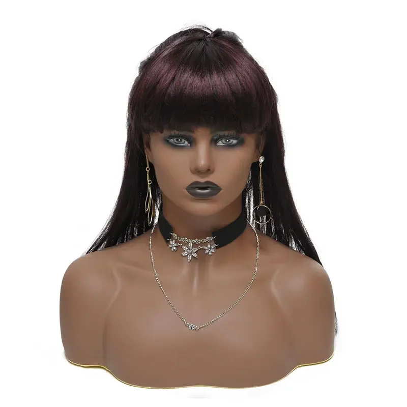 Realistic-Afro-Female-Mannequin-Dummy-Head-with-Shoulder-Manikin-Doll ...