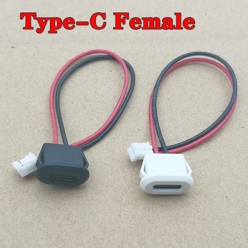2-10Pcs-USB-Type-C-Connector-Jack-Female-Type-C-With-card-buckle-3A ...