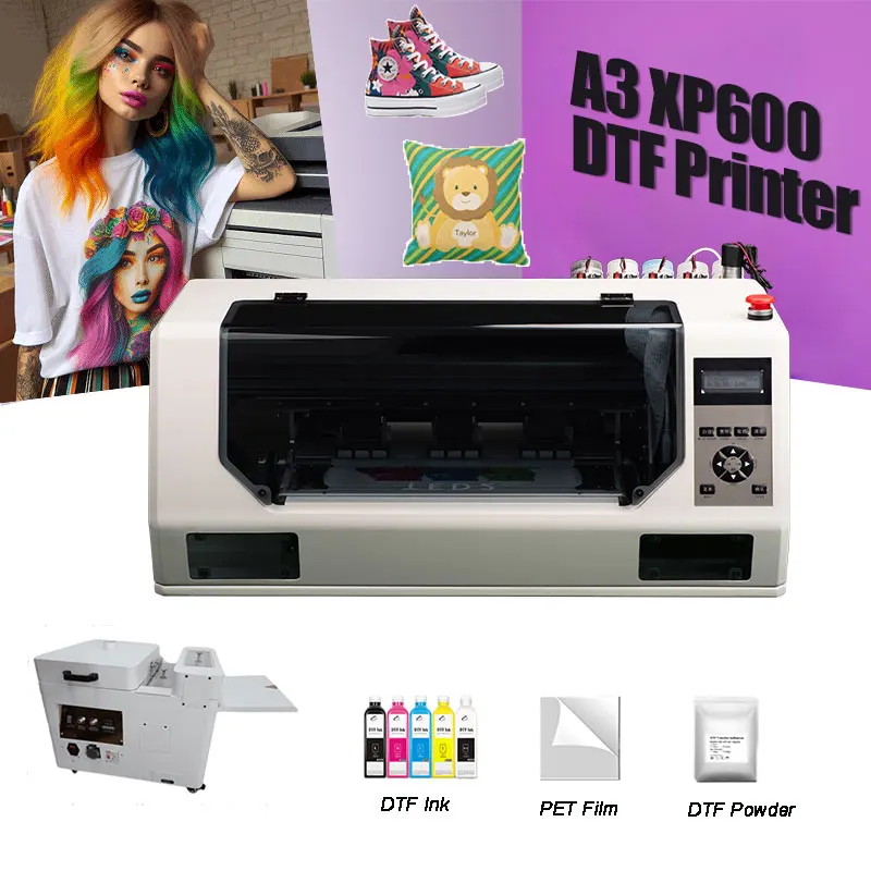 White-A3-Inkjet-Print-Machine-With-Double-XP600-Printhead-30cm-2-Color-Mini-Universal-DTF ...