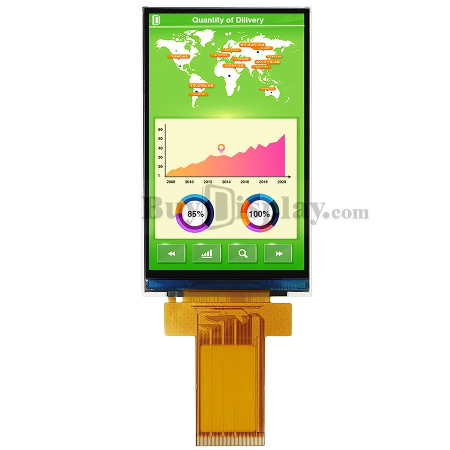 Any-angle Viewing SPI 4.3 IPS TFT LCD Display Panel 480x800,ST7701 Free ...