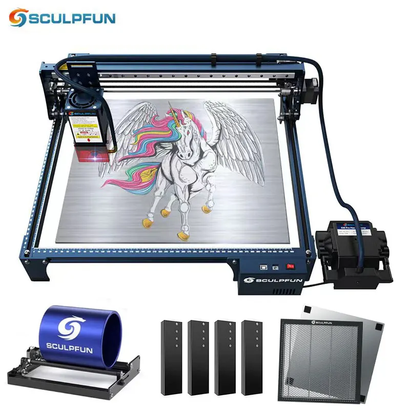 SCULPFUN S30 Pro 3-piece Laser Engraver with Automatic Air-assist ...
