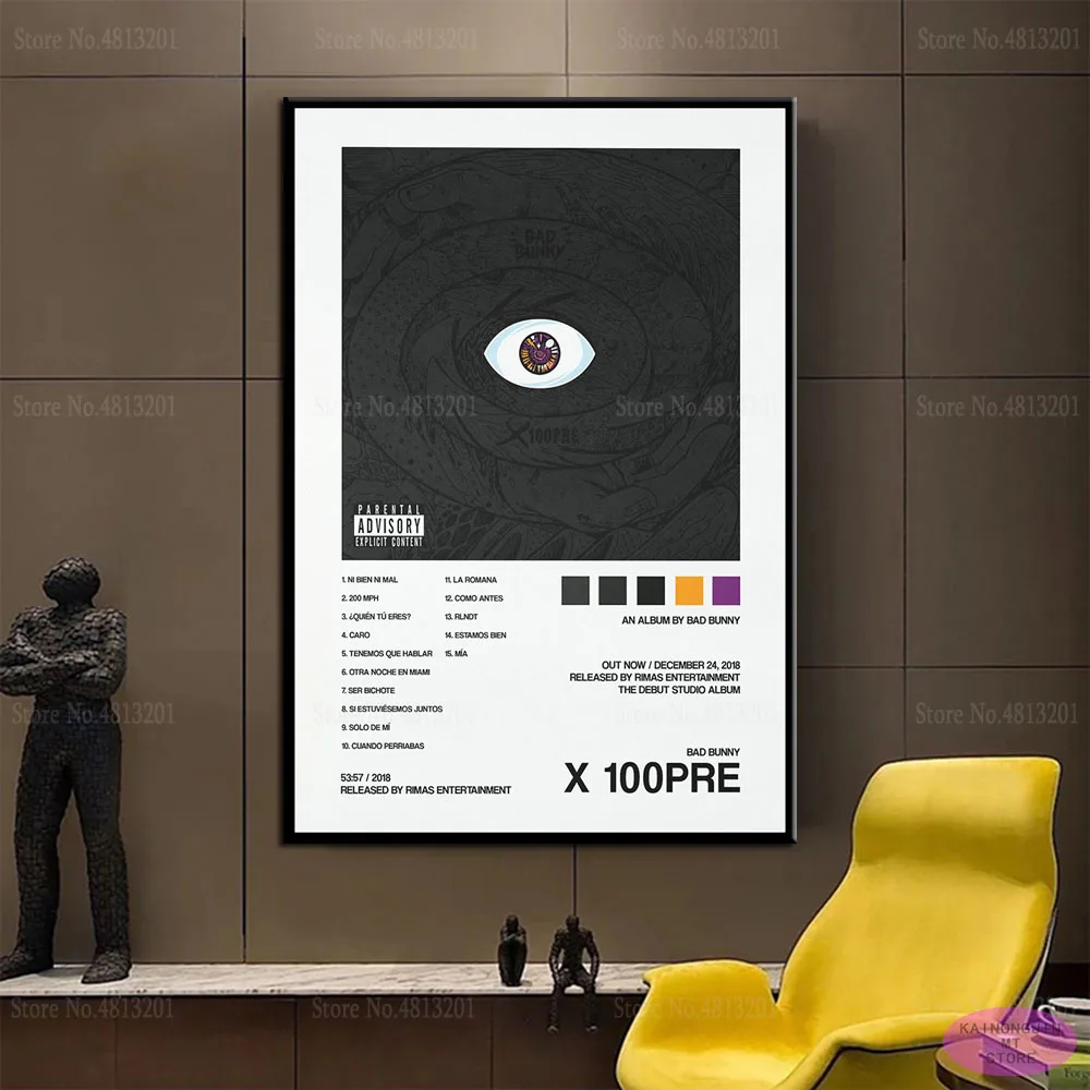 Bad Bunny X100PRE Digital Printable, Album Cover, Poster,, 48% OFF