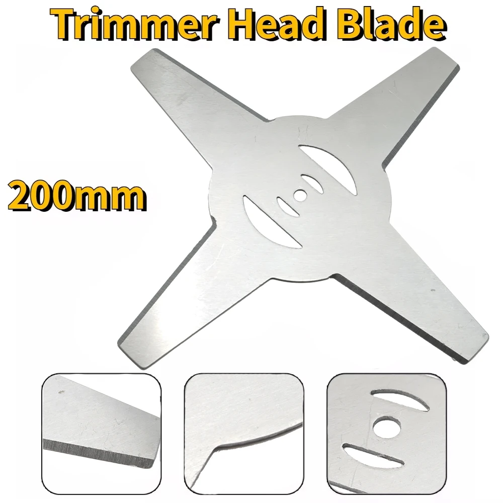 200mm-Metal-Grass-String-Trimmer-Head-Blade-Replacement-Lawn-Mower-Saw ...