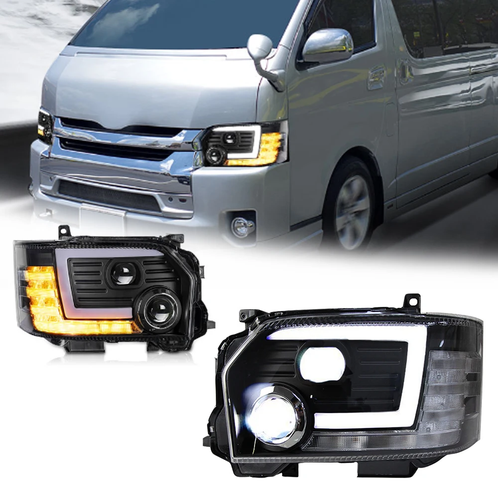LED HeadLights for TOYOTA HIACE 14-18 RHD LHD style full led DRL Car ...