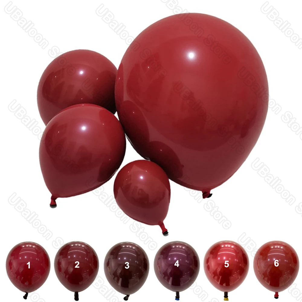 5-10-12-18inch-Burgundy-Latex-Balloons-Single-Double-Stuffed-Burgundy ...