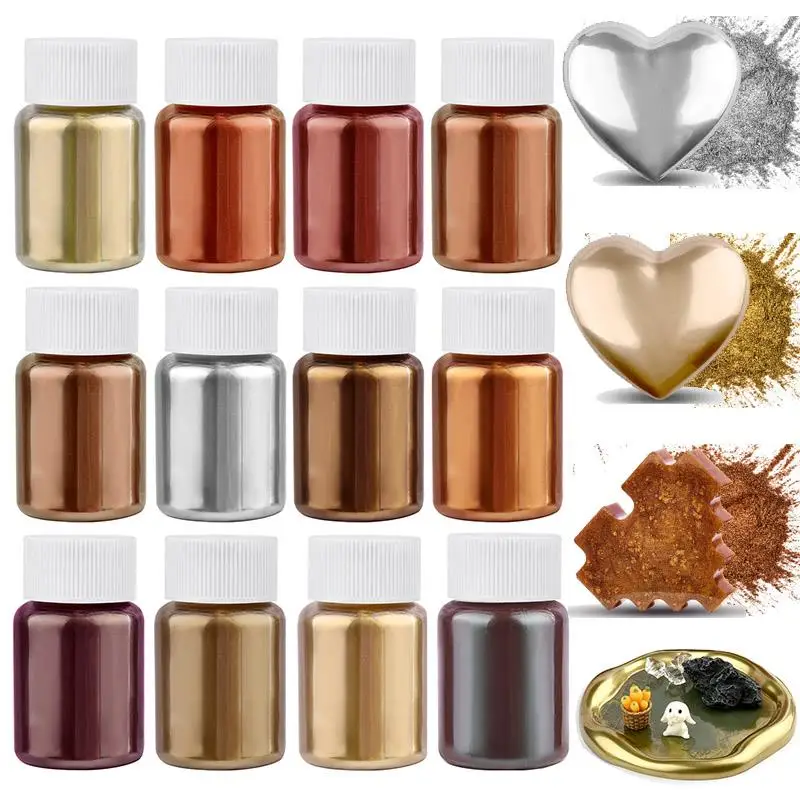 12-Colors-Metallic-Pearl-Powder-Epoxy-Resin-Pigment-Colorant-Dye ...
