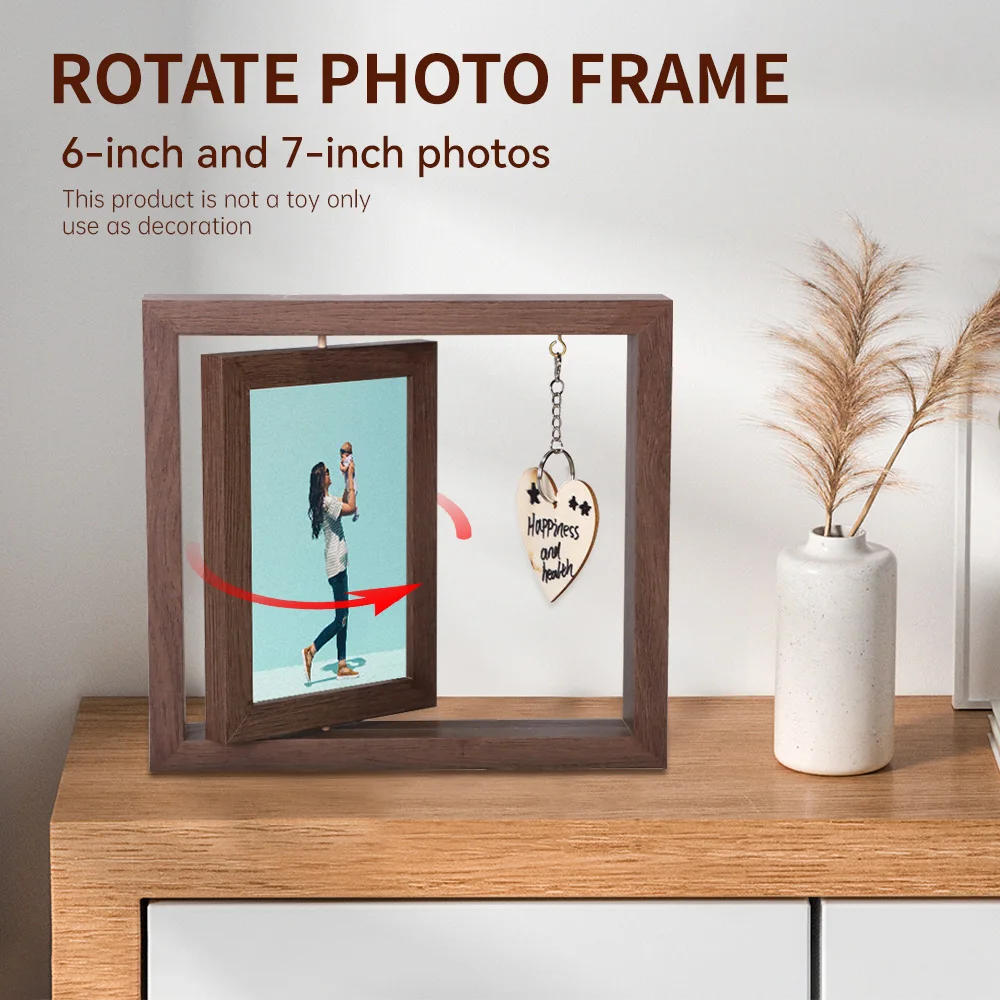 360-Degree-Rotation-Burr-Free-Photo-Display-Frame-Double-Wooden-Sided-6 ...