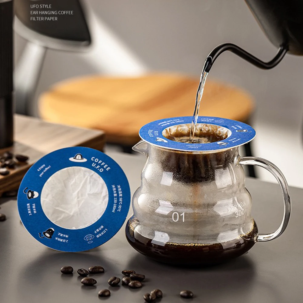 10pcs Coffee Filter Paper Flying Saucer Hand Brew Filter Paper ...