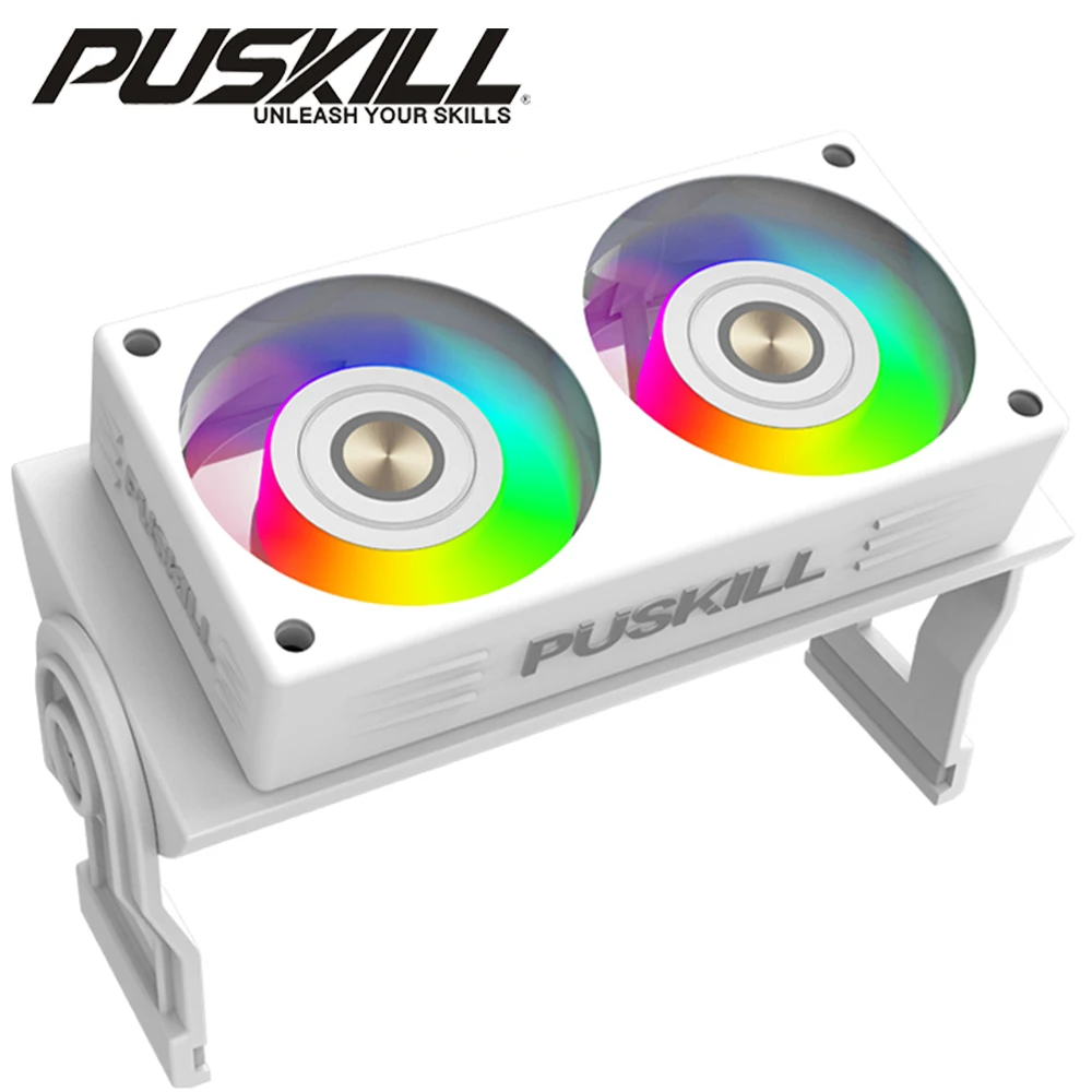PUSKILL-Memoria-RAM-Cooling-Fan-12V-0-22A-Cooler-White-ARGB-Temperature ...