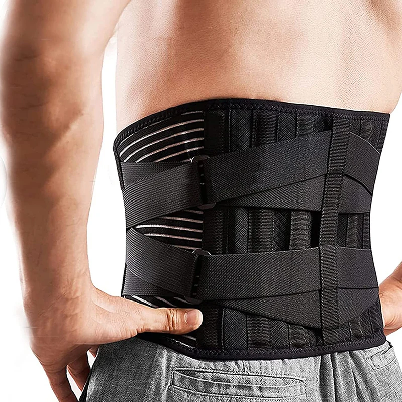 Lower Back Brace with 6 Stays Anti-skid Orthopedic Lumbar Support Sweat ...