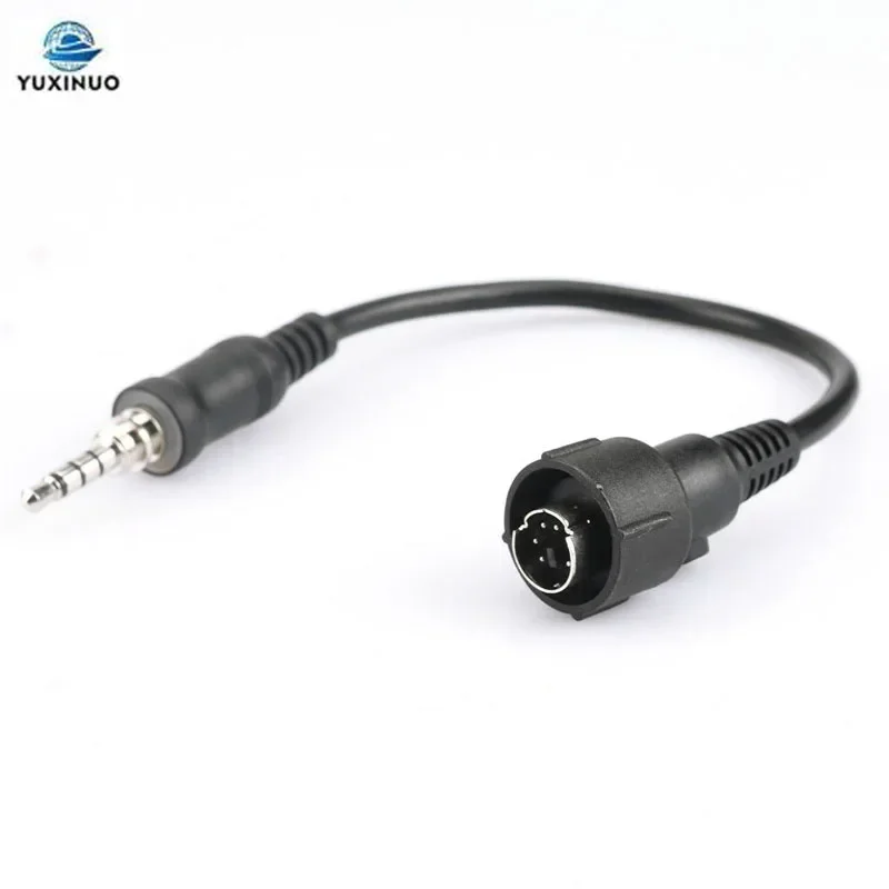 Mini Din Plug Throat PTT Mic Microphone Speaker 6 pin Connector for ...