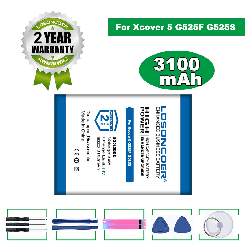 LOSONCOER 3100mAh For Samsung Galaxy XCover 5 XCover5 2021 SM-G525F SM ...