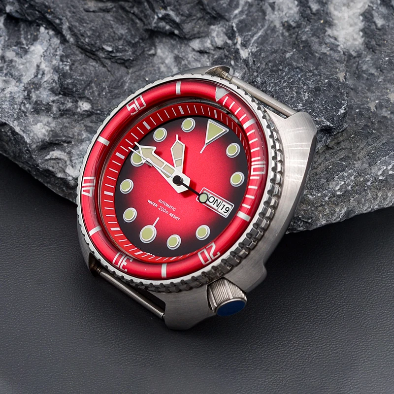 Diving Men Watch 200m Waterproof Resistance Turtle Abalone For SKX6105 ...